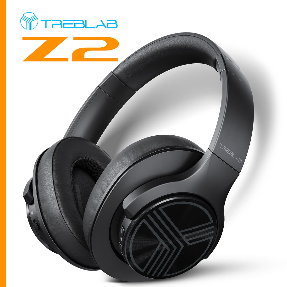 TREBLAB Z2 - Bluetooth Wireless Over-Ear Headphones with Active Noise ...