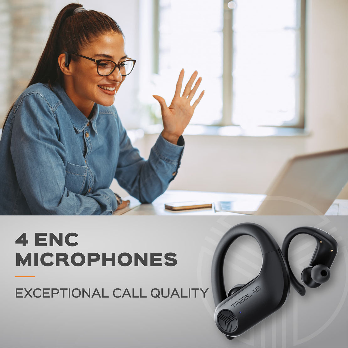 Treblab X3 Pro - True Wireless Waterproof Bluetooth Earbuds with ...