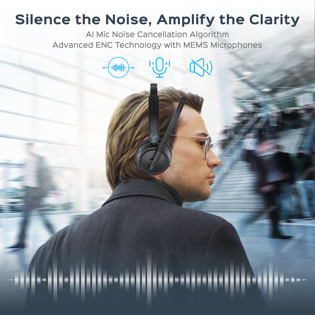 TREBLAB C7-Pro Conference Wireless Headset