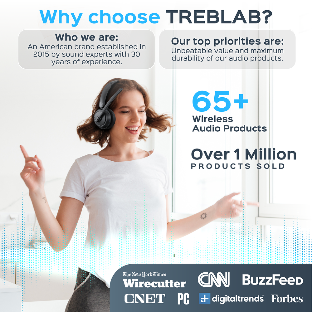 TREBLAB C7-Pro Conference Wireless Headset