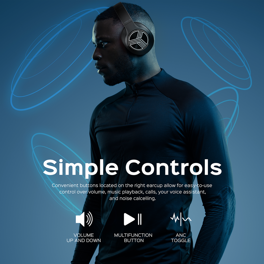 TREBLAB Z2 - Bluetooth Wireless Over-Ear Headphones with Active Noise ...