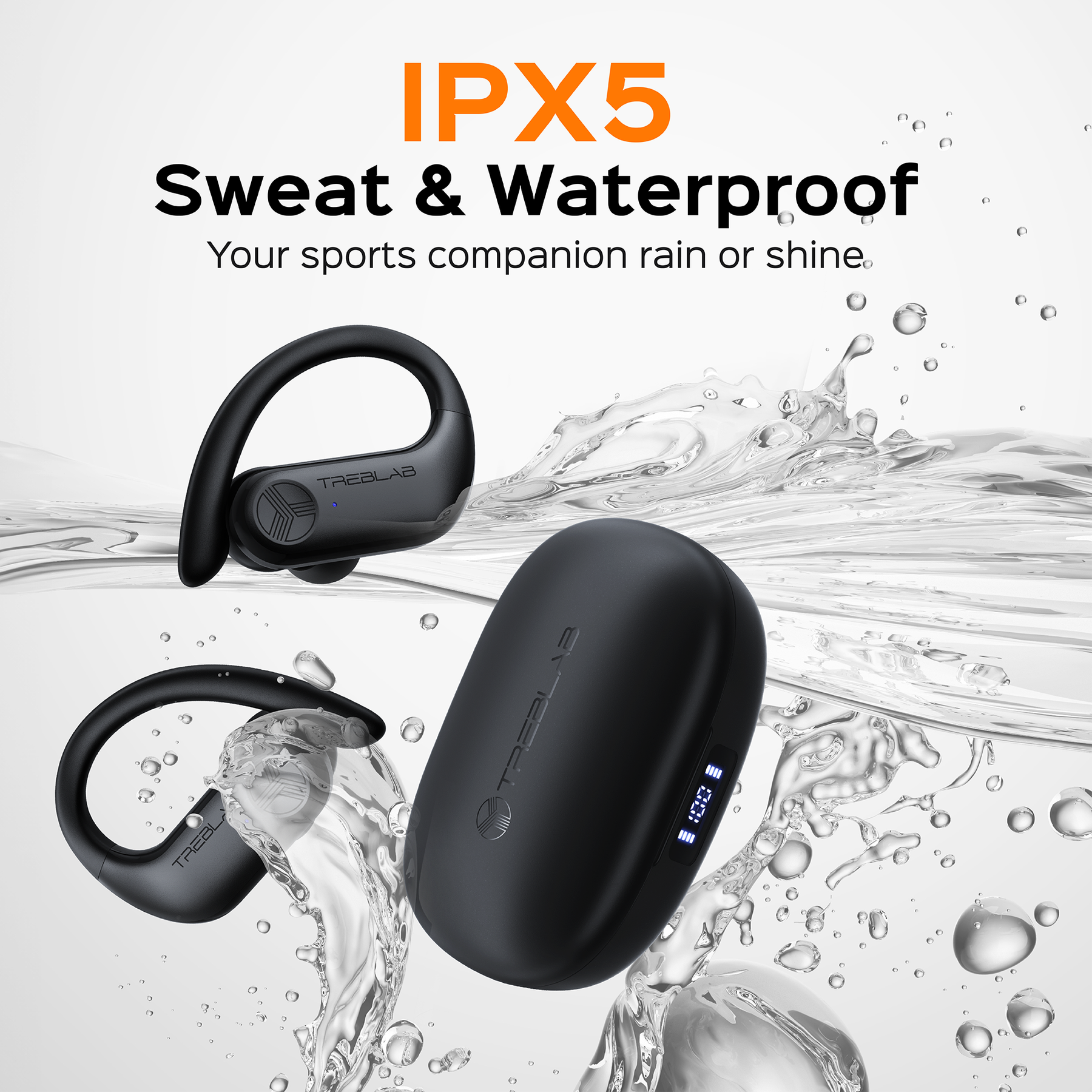 Treblab X3 Pro - True Wireless Waterproof Bluetooth Earbuds with ...