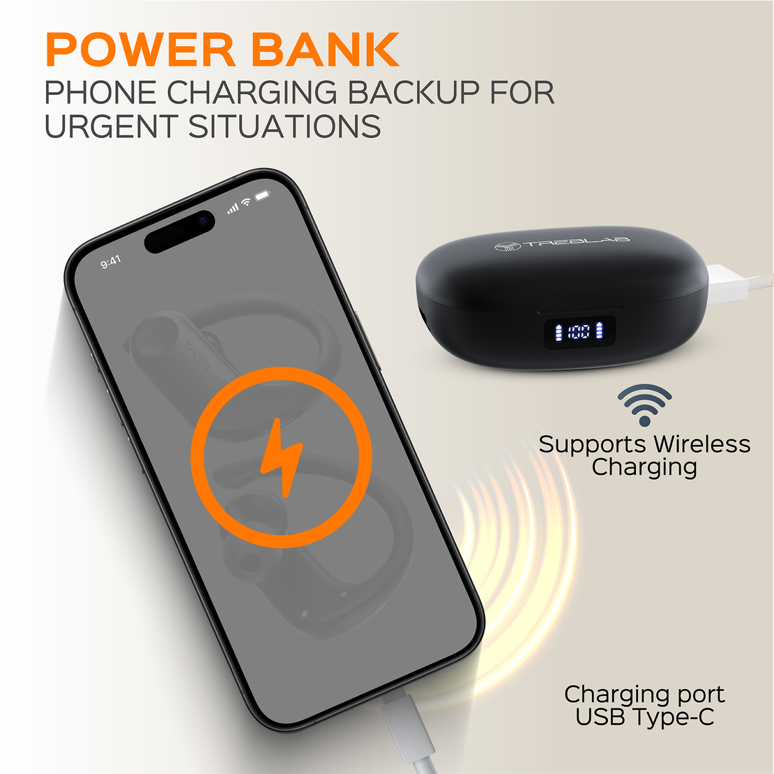 Treblab X3 Pro - True Wireless Waterproof Bluetooth Earbuds with ...