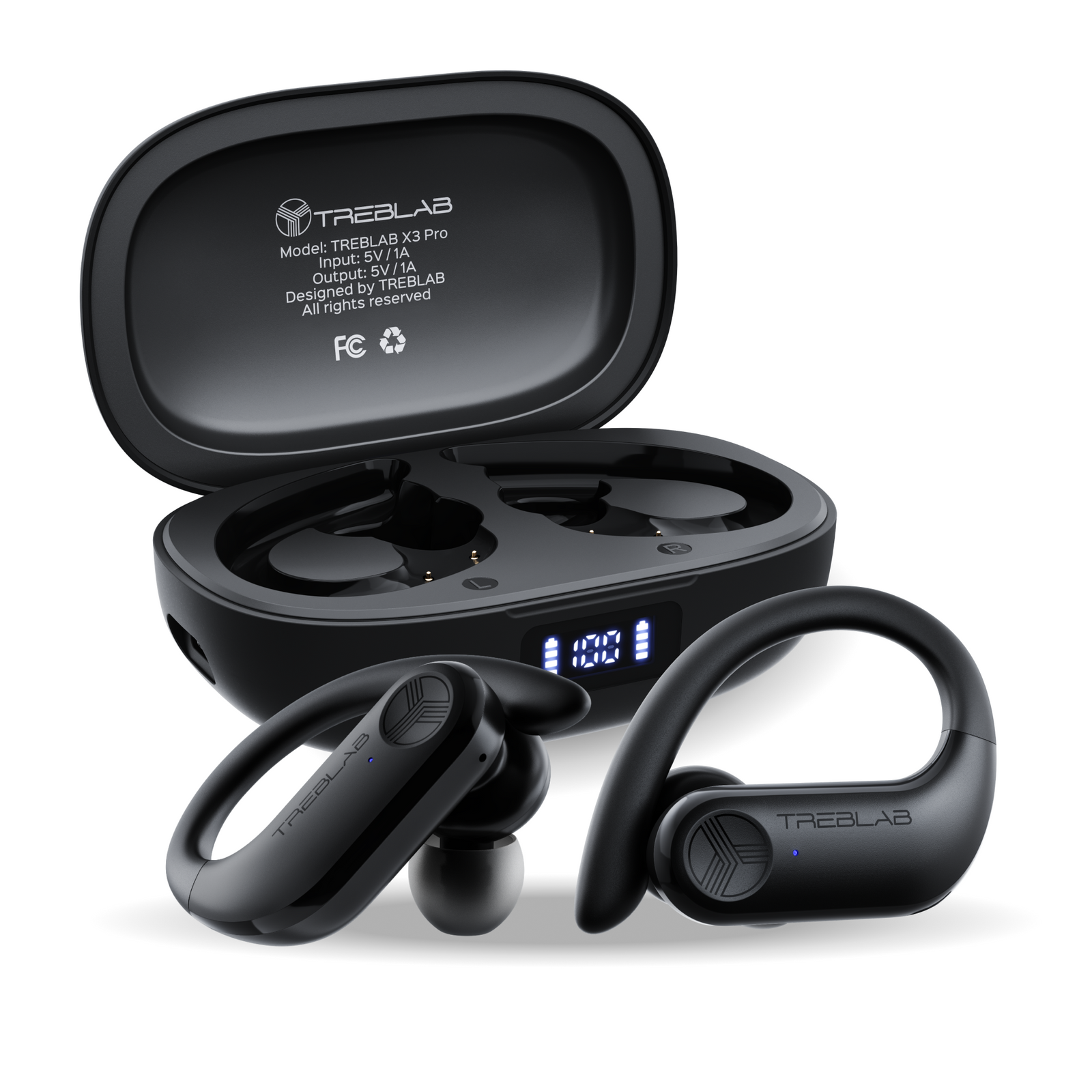 Treblab X3 Pro - True Wireless Waterproof Bluetooth Earbuds with ...