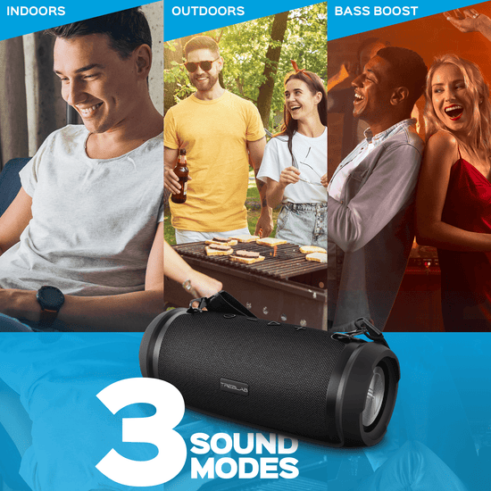 TREBLAB HD-Max - Big Loud Waterproof Outdoor Bluetooth Speaker with ...
